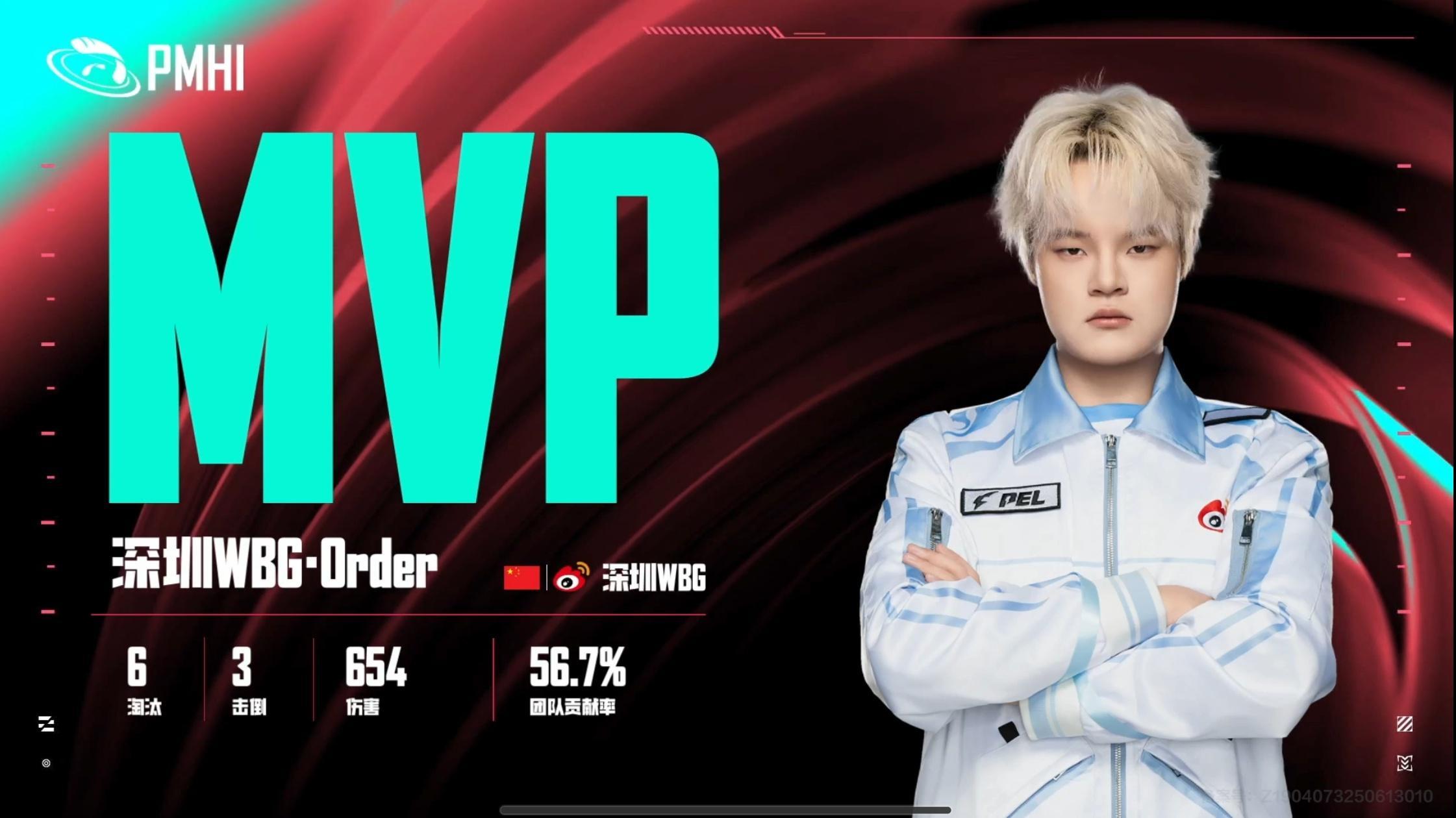 恭喜WBG.Order获得本局MVP！来为今日明星选手打分>>-和平精英-虎扑社区